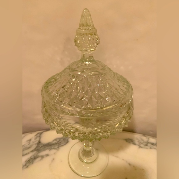 Indiana Glass | Dining | Vintage Indiana Glass Diamond Point Pattern ...
